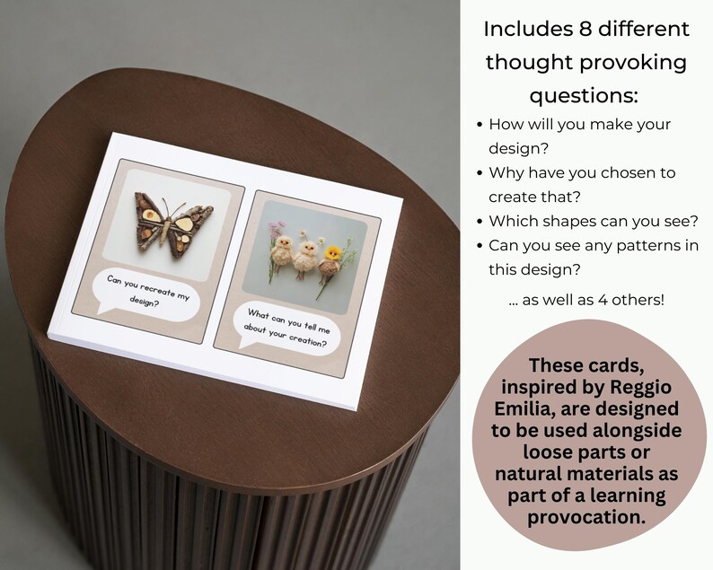 Loose Parts Spring Provocations and Vocabulary Photo Cards, Reggio ...