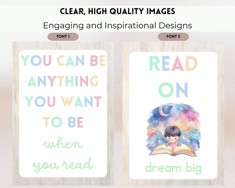 Pastel Classroom Reading Posters, Printable Elementary Reading Posters ...