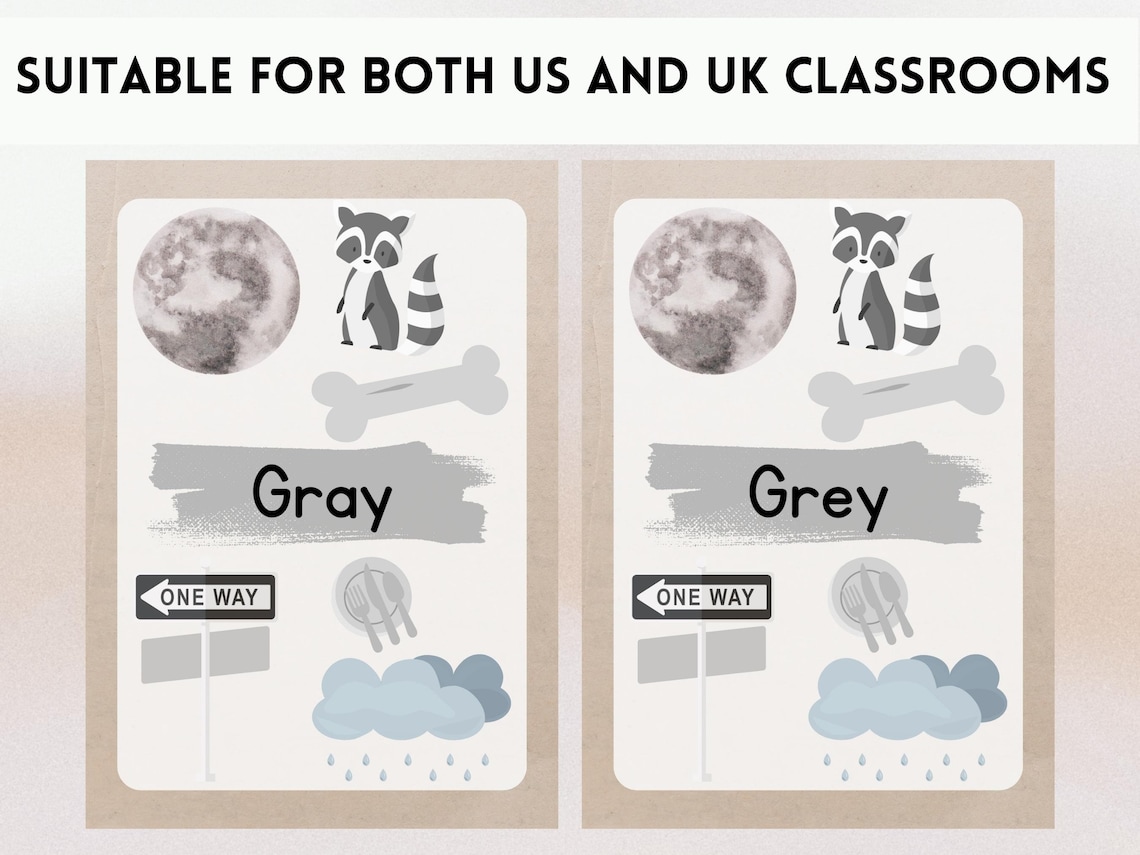 Color Chart Poster Classroom Colour Posters Color Display - Etsy Australia