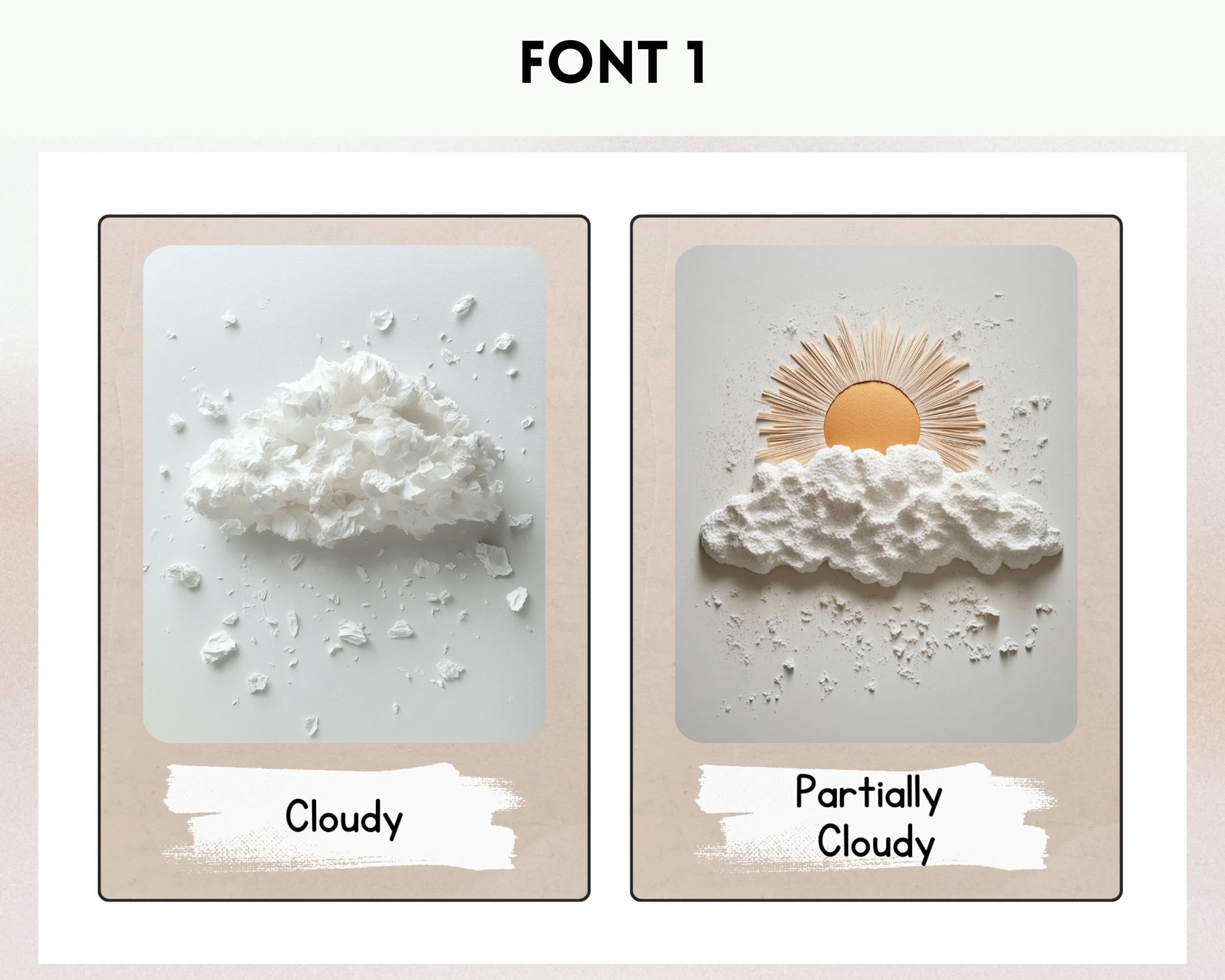 Weather Flash Cards, Weather Chart, Weather Educational Flash Cards ...