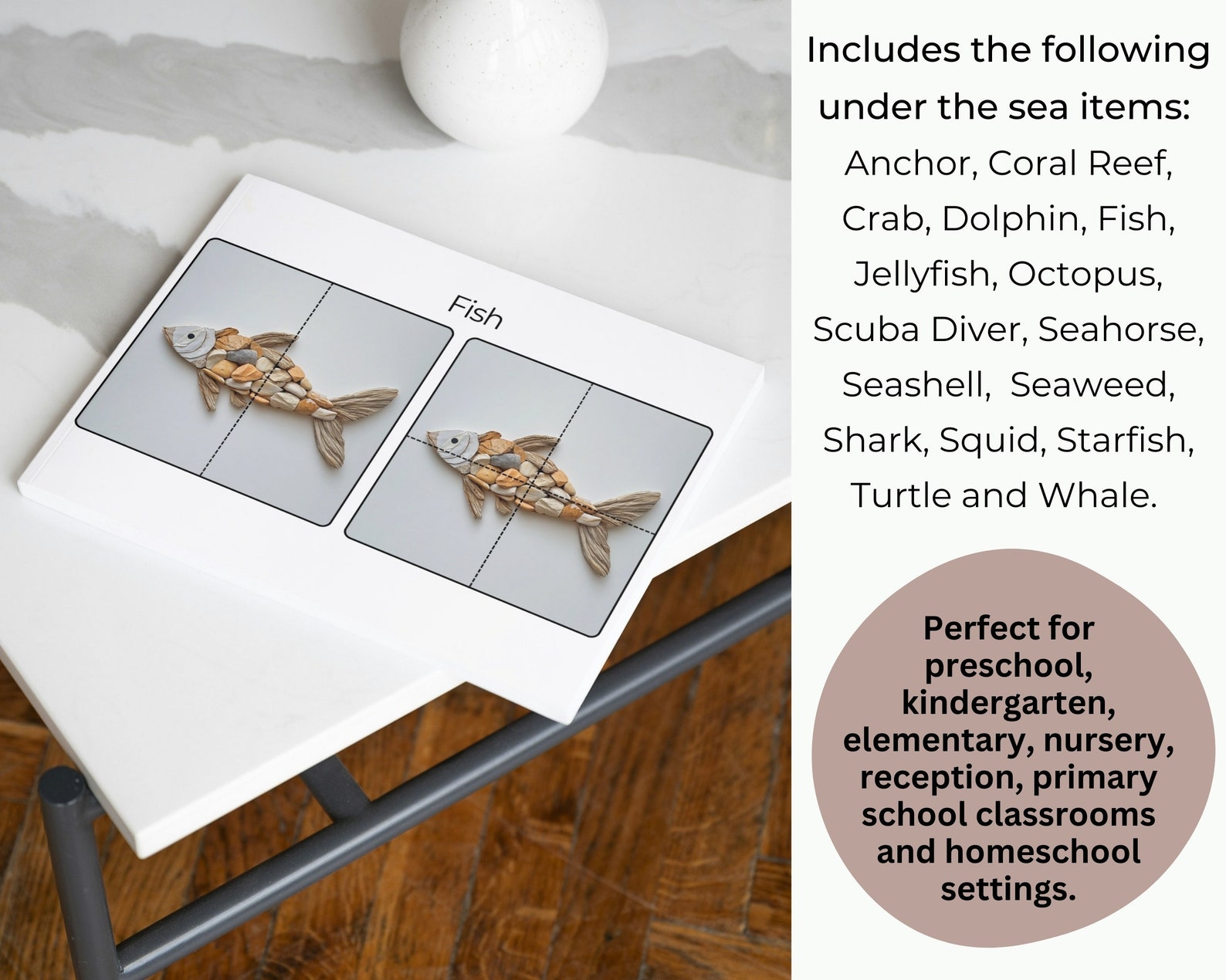 Under the Sea Matching Game, Sea Creature Ocean Matching Activity ...