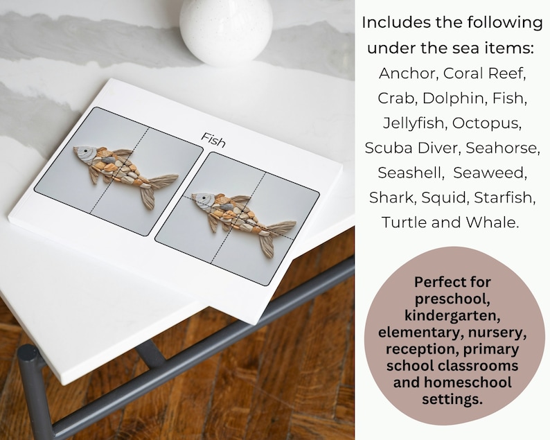 Under the Sea Matching Game, Sea Creature Ocean Matching Activity ...