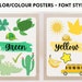 Color Chart Posters & One Page Colors Chart Bundle, Classroom Colour ...