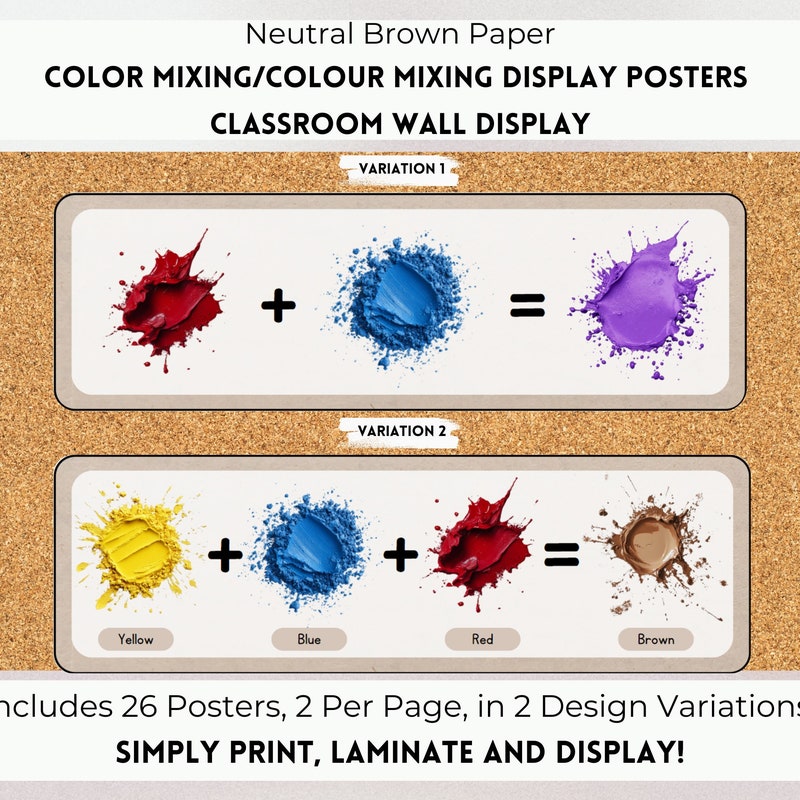 Color Mixing Poster - Etsy