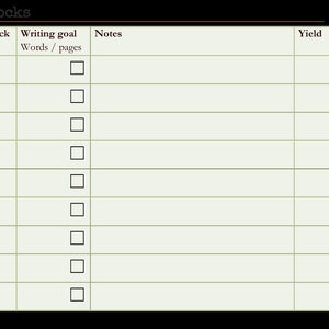 Writing session printable writing project goal and | Etsy