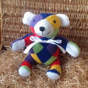 Knitted Square Bear - Etsy