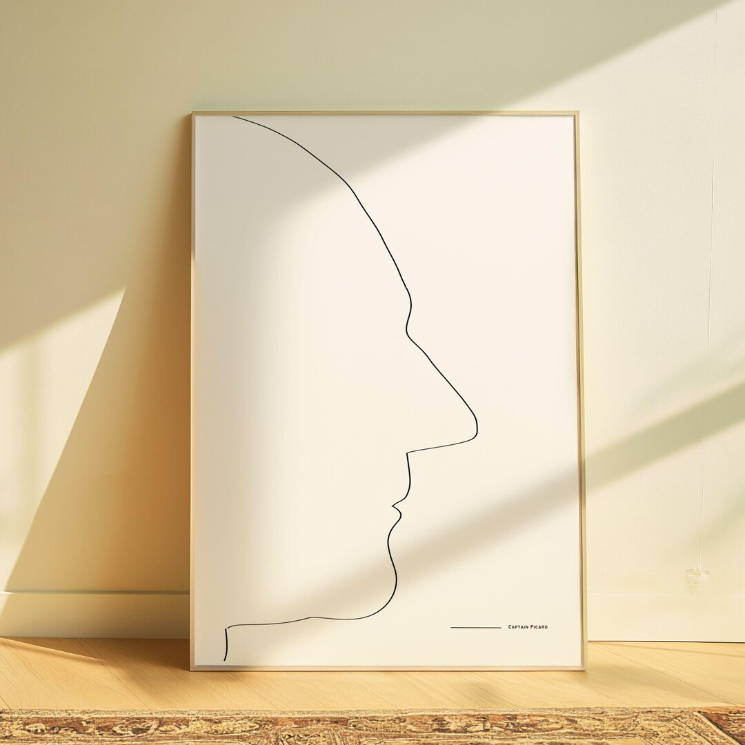 Captain Picard | Line Drawing | Digital Dowload - Etsy