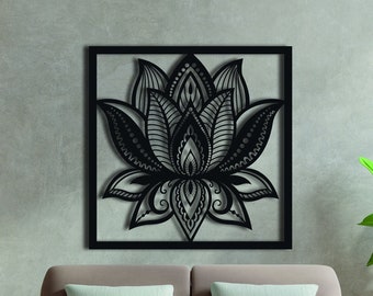 Lotus Metal Wall Art - Etsy