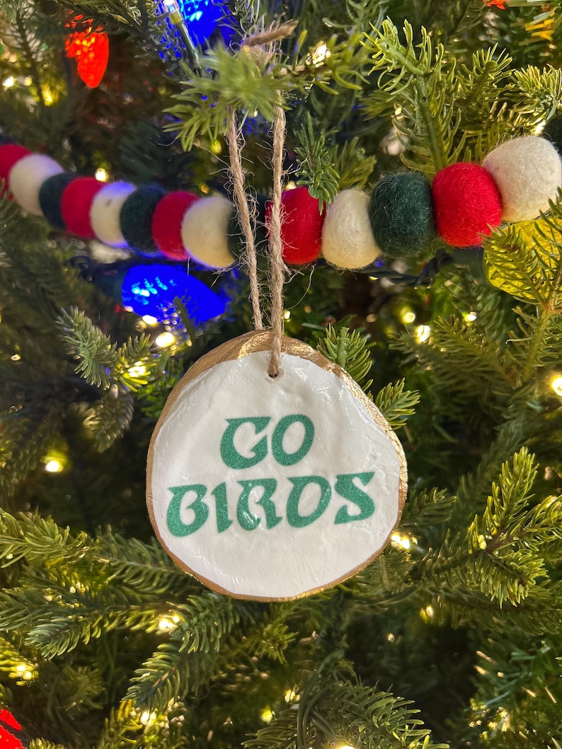 Go Birds Oyster Shell Christmas Ornament. - Etsy