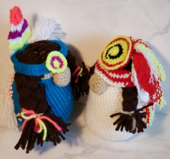 Native American Gnomes Crocheted Gnomes Amigurumi Gnomes - Etsy