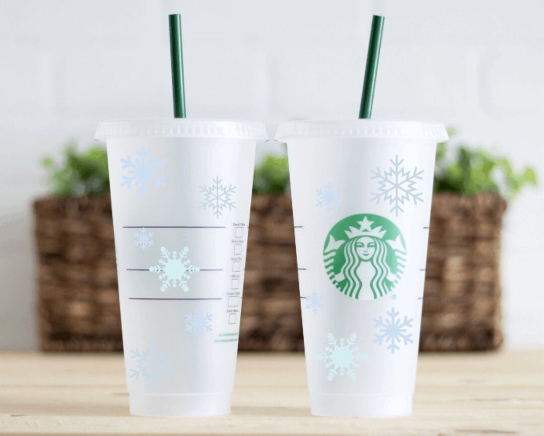 Snowflake Starbucks Cold Cup Wrap, Snowflake Cup Wrap, Svg, Digital ...