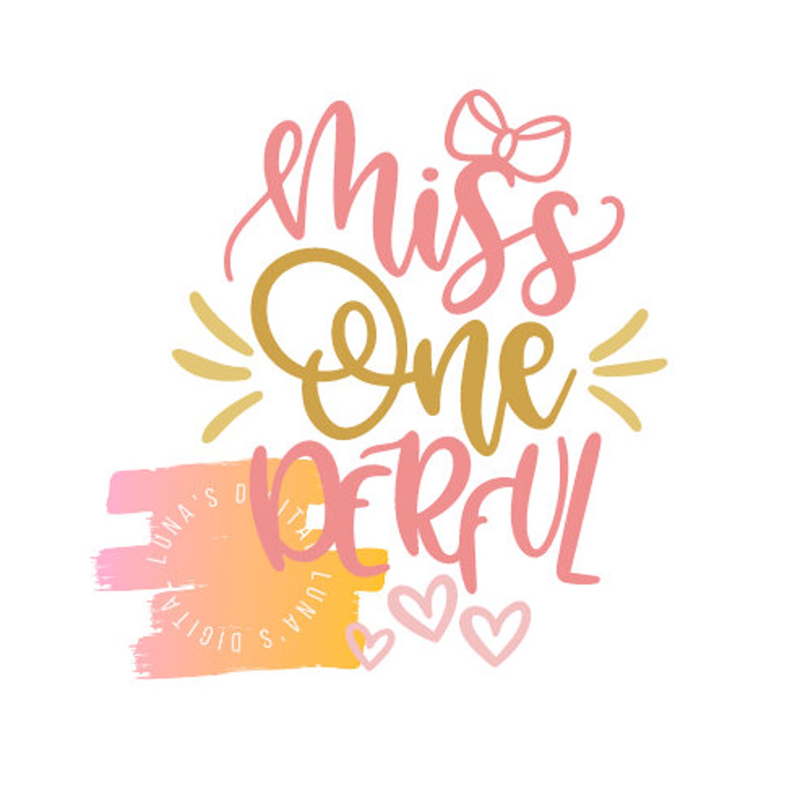 Miss One-derful, 1st Birthday, First Birthday, Baby Girl, Birthday ...