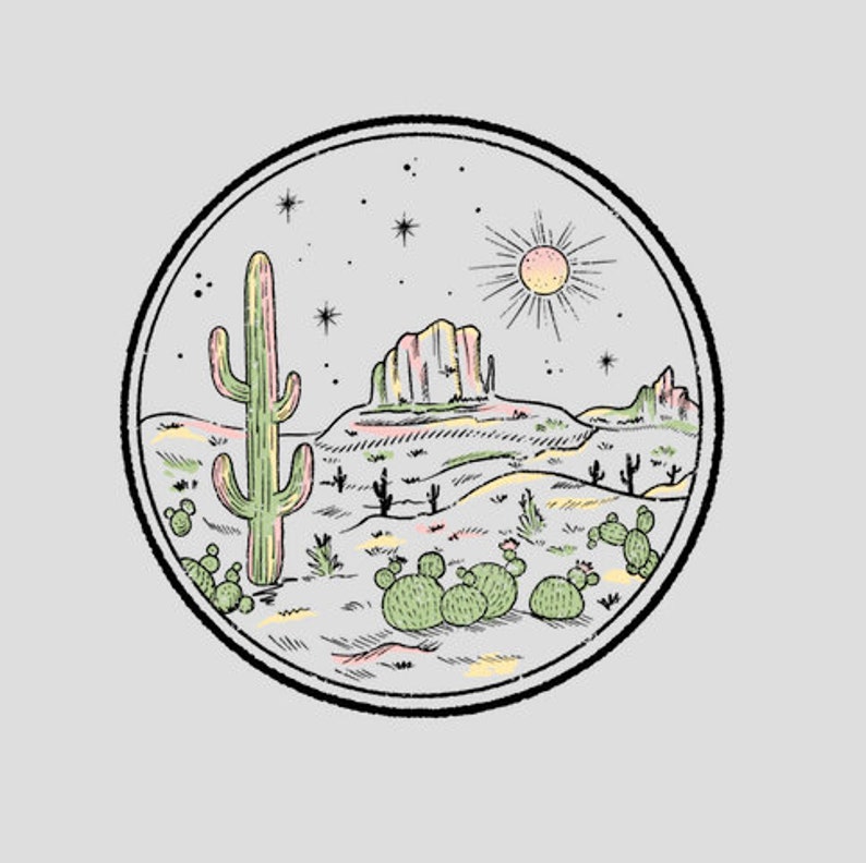 Desert Circle Png Digital File Arizona Desert Desert - Etsy Australia