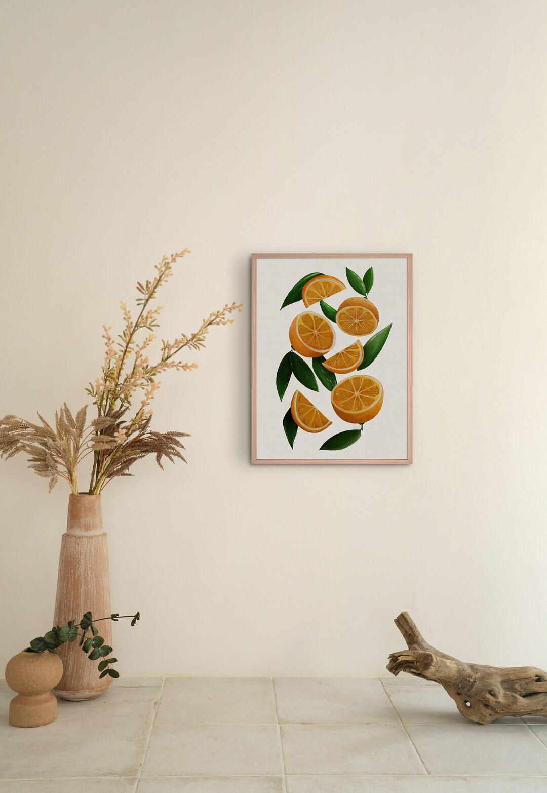 Orange Botanical Print - Etsy