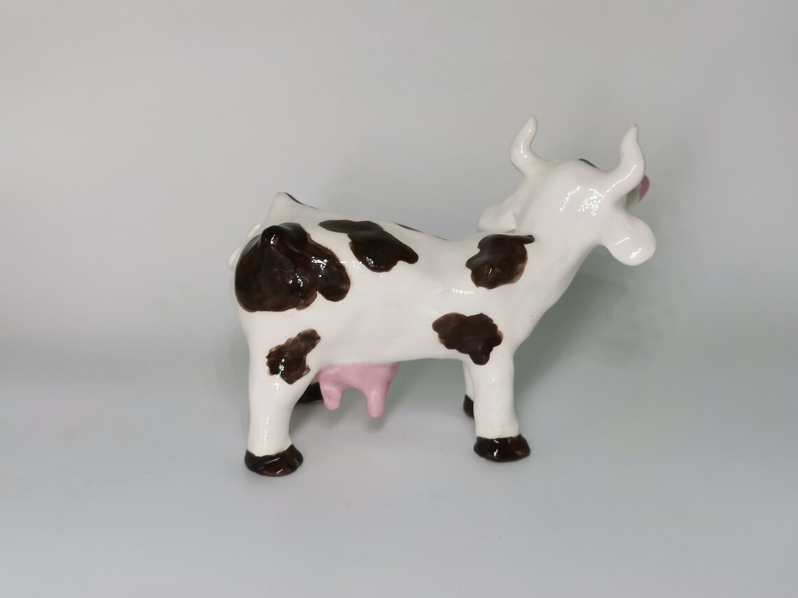 Clay Cow Figurine Ceramic Figurine sculptured by hand | Etsy