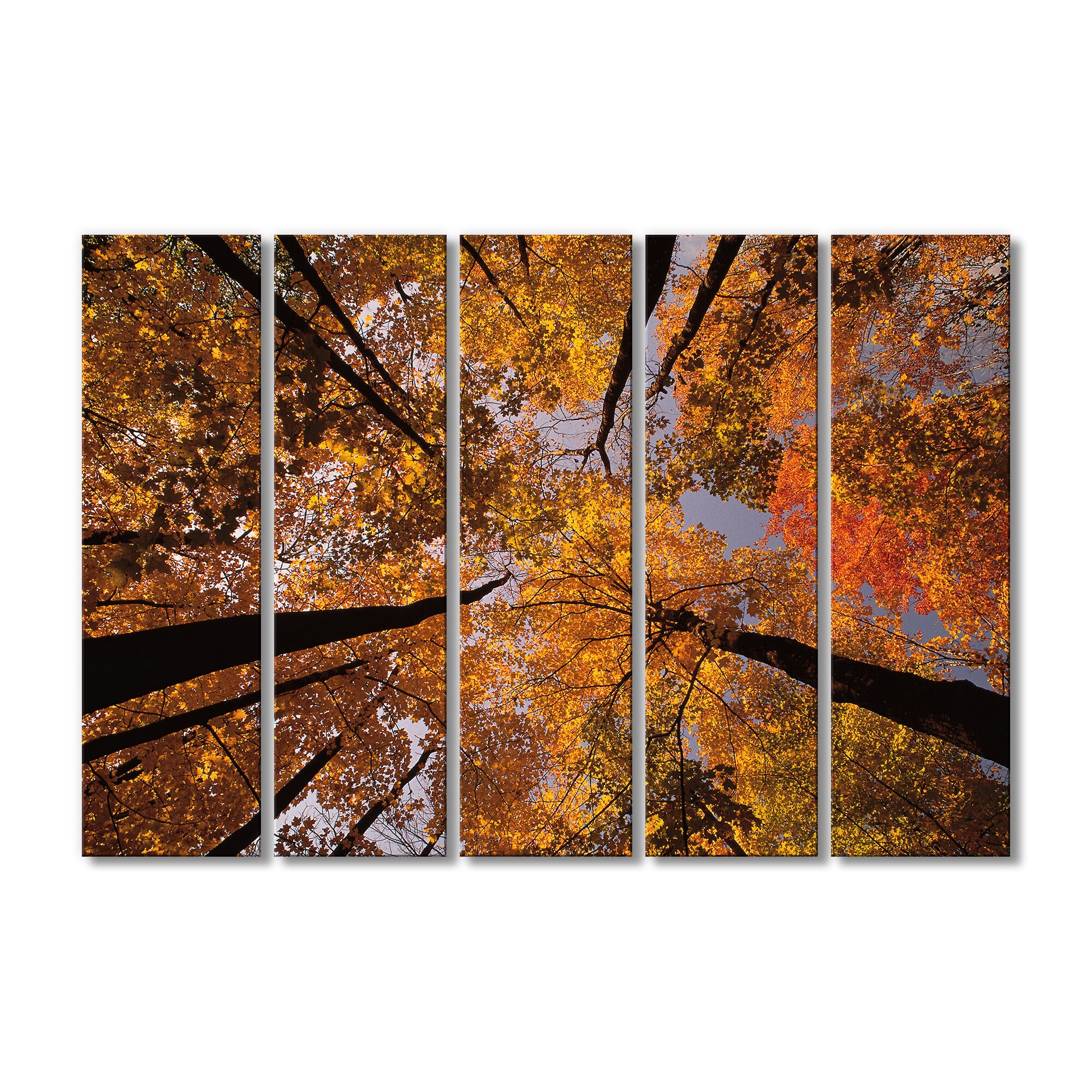 Tall autumn trees Tree Wall Art Abstract Tree Extra Large | Etsy