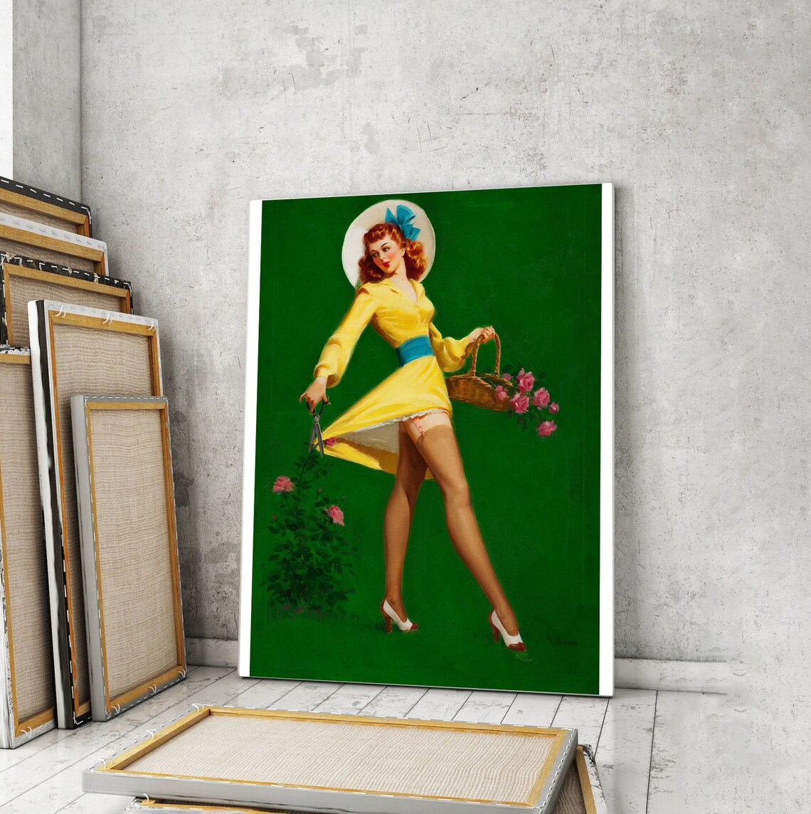 Pin-up-Mädchen-Plakat Vintage Pin-up-Kunst Fernbeziehung | Etsy