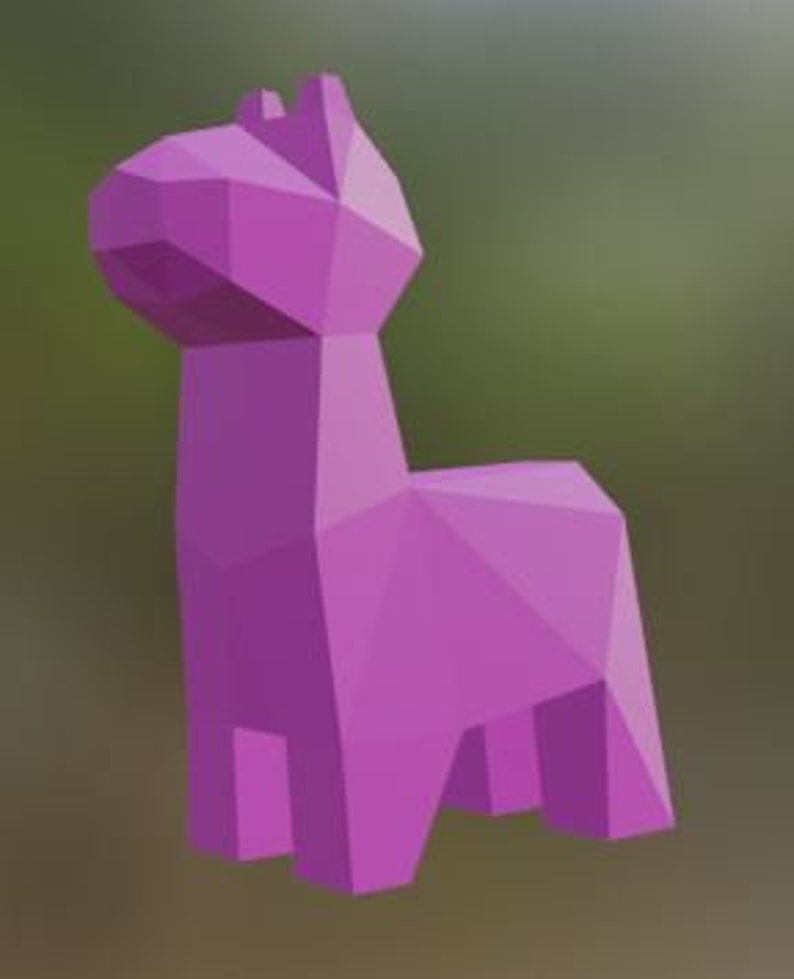 Llama/alpaca Papercraft, DIY 3D Pdf Template - Etsy Australia