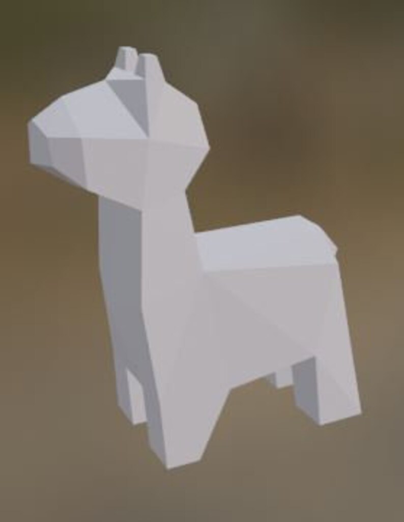 Llama/alpaca Papercraft, DIY 3D Pdf Template - Etsy Australia