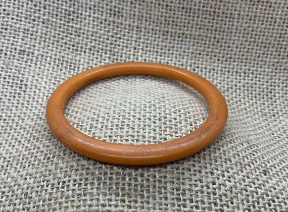 Vintage Bakelite Bangle, Vintage Spacers, Yellow bang… - Gem