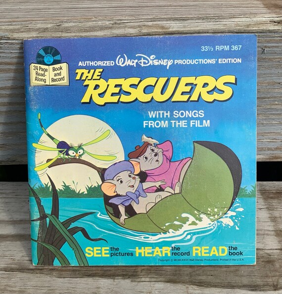 Disney's the Rescuers Read Along Book and Record 33 | Etsy