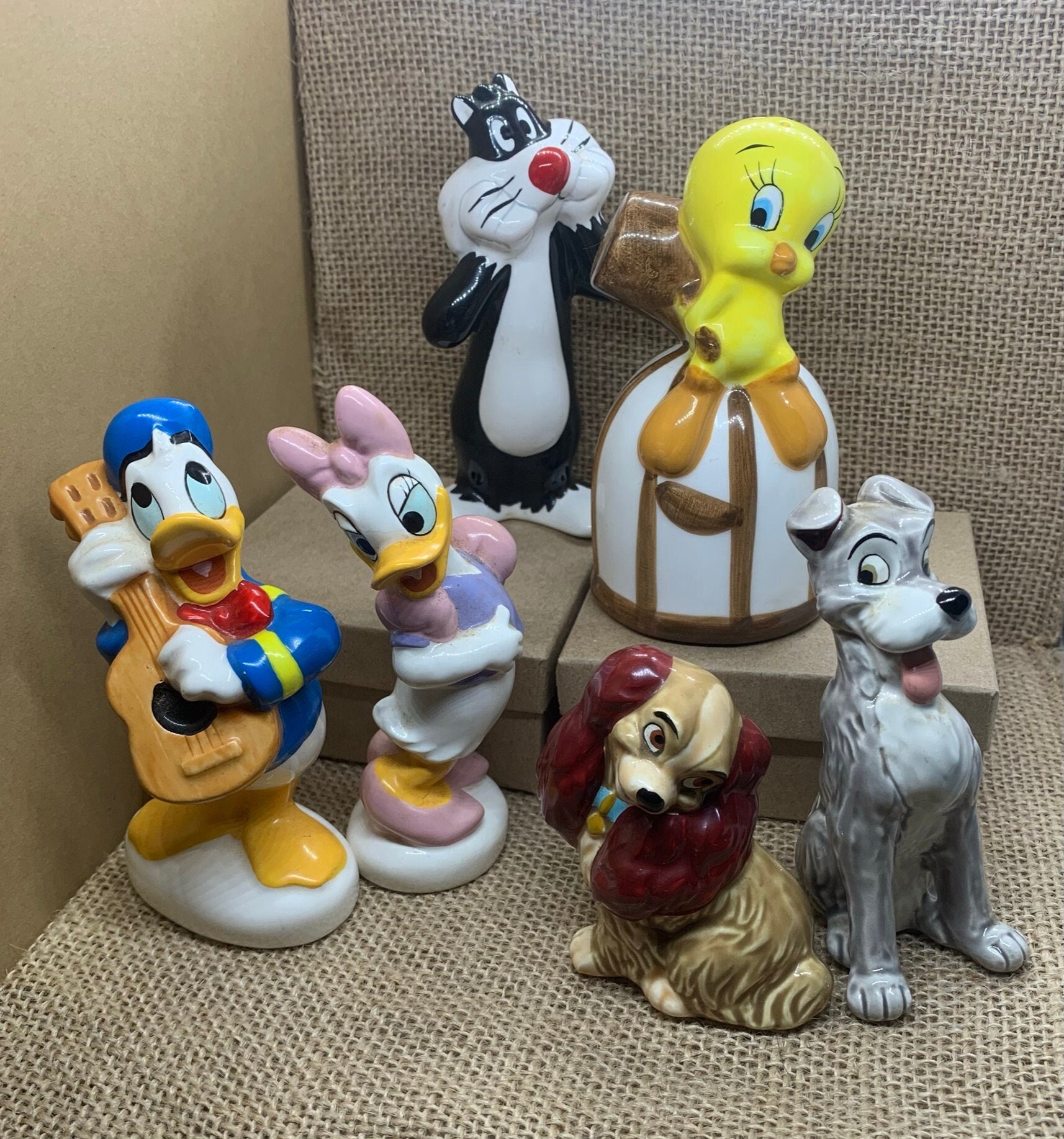 Vintage NE Collectors Society Disney Salt Pepper Shakers, Collectible ...