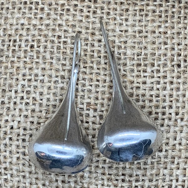 Silver Tear Drop Earrings - Etsy