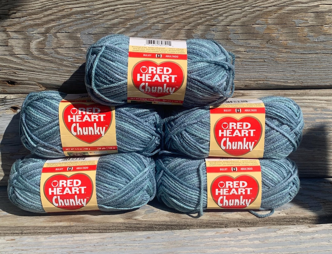 Red Heart Chunky Yarn, Blue Hawaii, Acrylic Afghan Yarn - Etsy