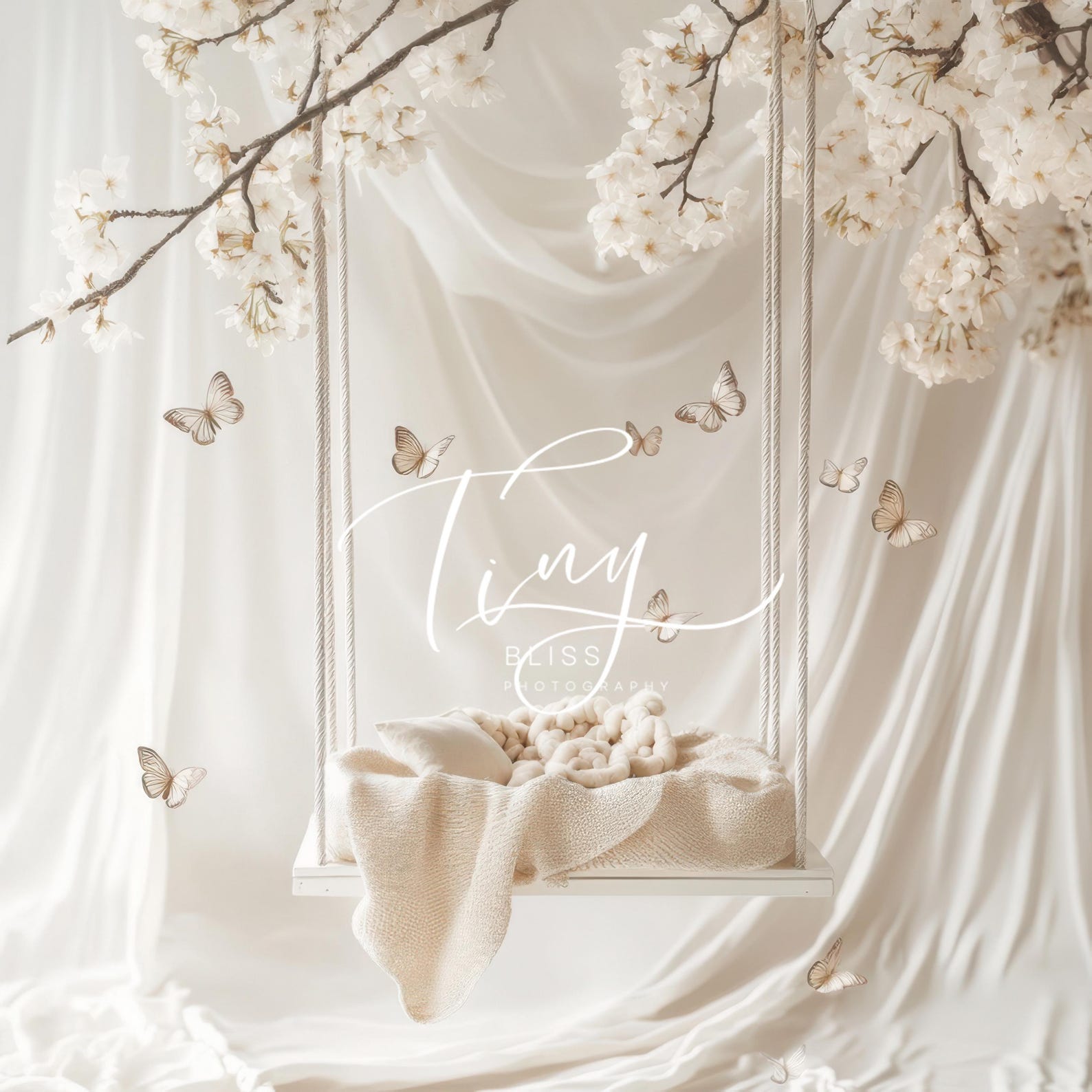 Swing Newborn Digital Background, White Swing Backdrop, Newborn Swing ...