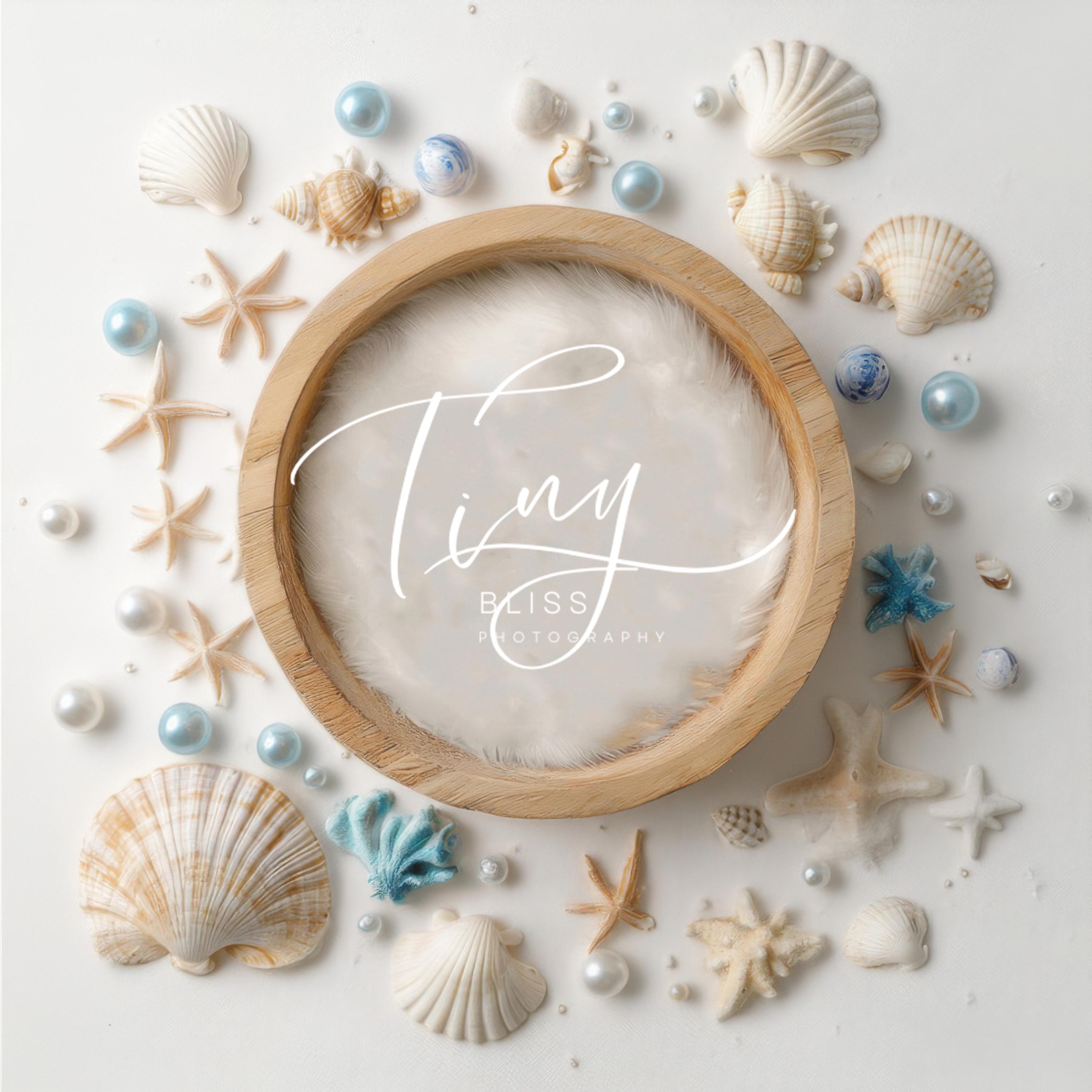 Mermaid Newborn Baby Digital Backdrop, , Under the Sea Background ...