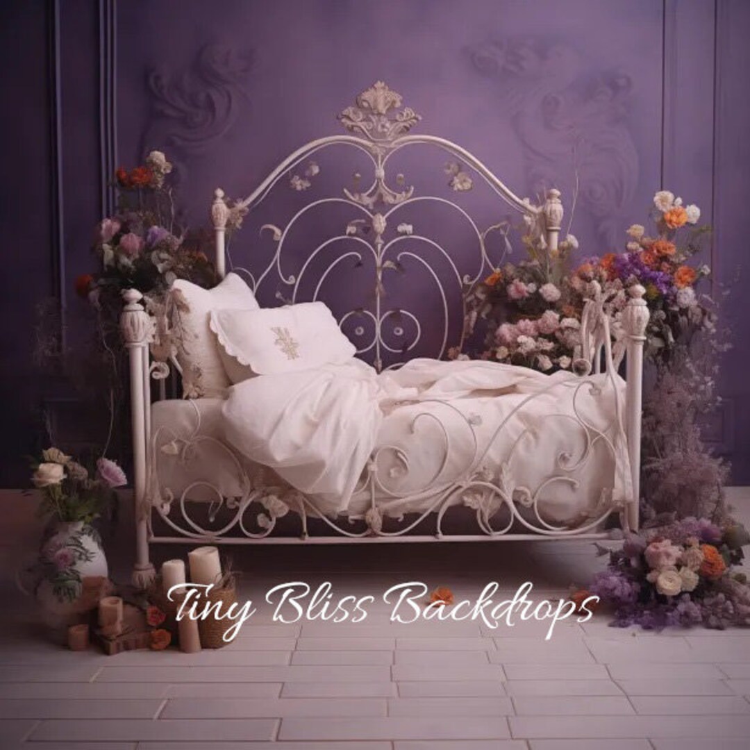 Newborn Bed Digital Backdrops studio Backdrop Overlay Studio - Etsy