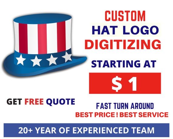 Custom Hat Embroidery / Cap Logo Digitizing / Custom | Etsy
