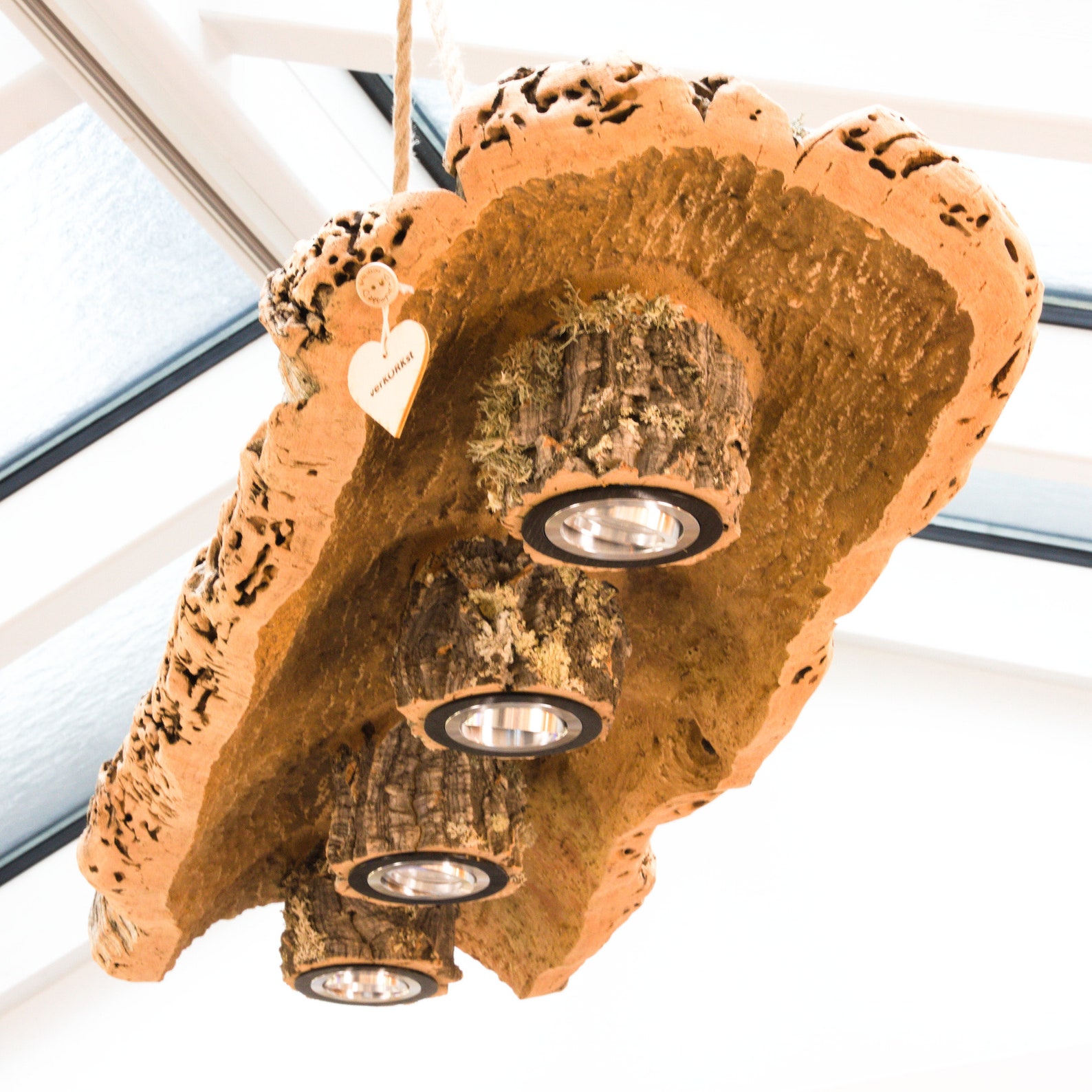 Verkorkst Premium Pendant Lamp Made of Cork Bark * Various Models and ...