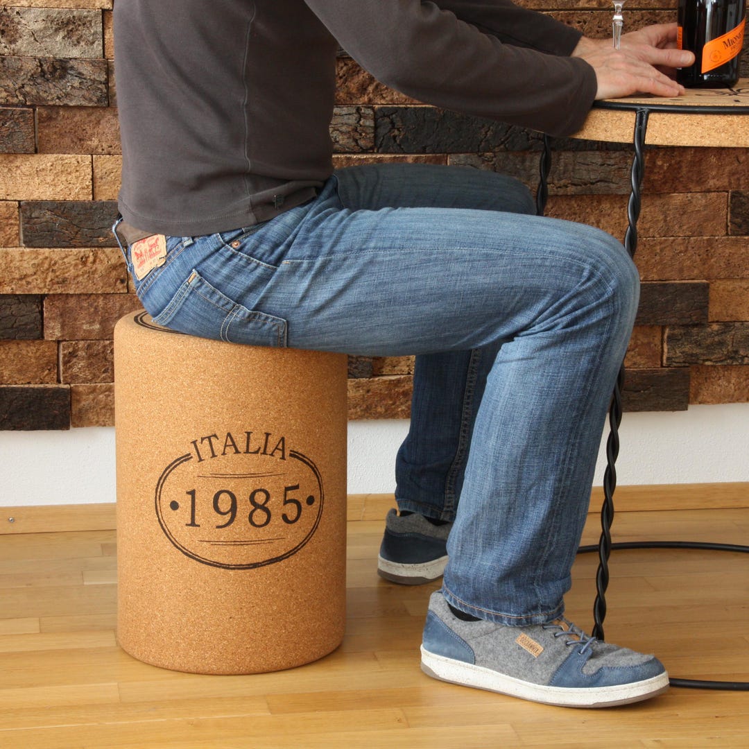 Verkorkst Premium Cork Stool in the Shape of a Giant Wine Cork ...