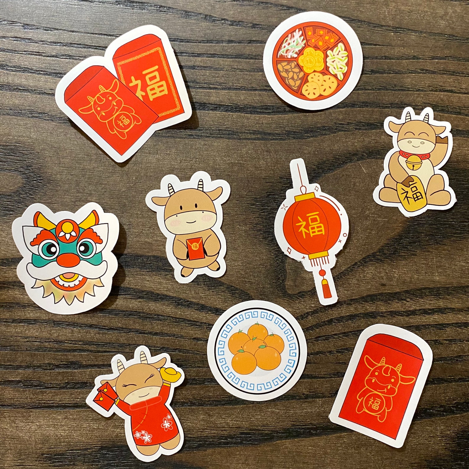 Lunar New Year Sticker Set | Etsy
