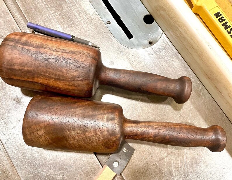 XL Wood Carving & Clay Mallet Turned From Black Walnut - Etsy