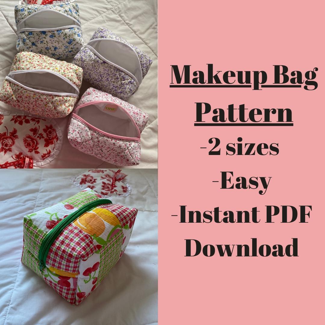Easy Sewing Pattern for Beginners: Makeup Box Pouch in 2 Sizes – DIY ...