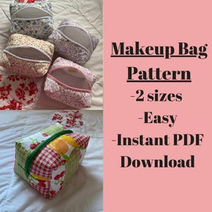 Easy Sewing Pattern for Beginners: Makeup Box Pouch in 2 Sizes – DIY ...