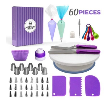 60psc/set Cake Turntable Set Decorating Baking Tools - Etsy Canada
