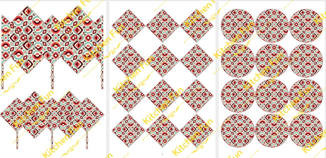 Yemeni Inspired Pattern Birthday Cake Topper Printable, Custom Name ...
