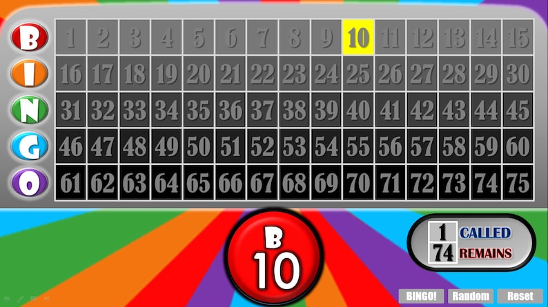 BINGO! 75 Numbers Randomizer Powerpoint Template - Etsy