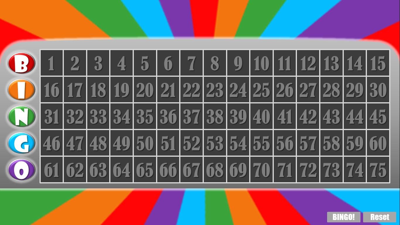 Bingo Caller 75 Numbers Powerpoint (non-macros Version) - Etsy
