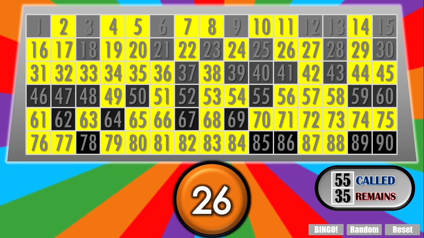BINGO! 90 Numbers Randomizer Powerpoint Template - Etsy