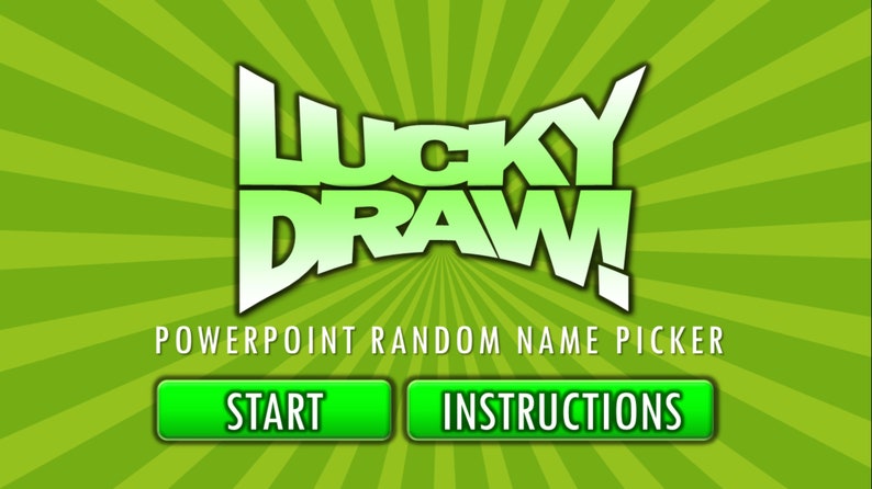 LUCKY DRAW! Powerpoint Random Name Picker - Etsy