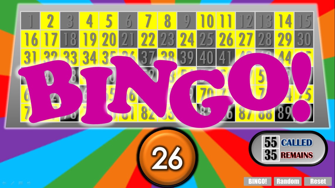 BINGO! 90 Numbers Randomizer Powerpoint Template - Etsy