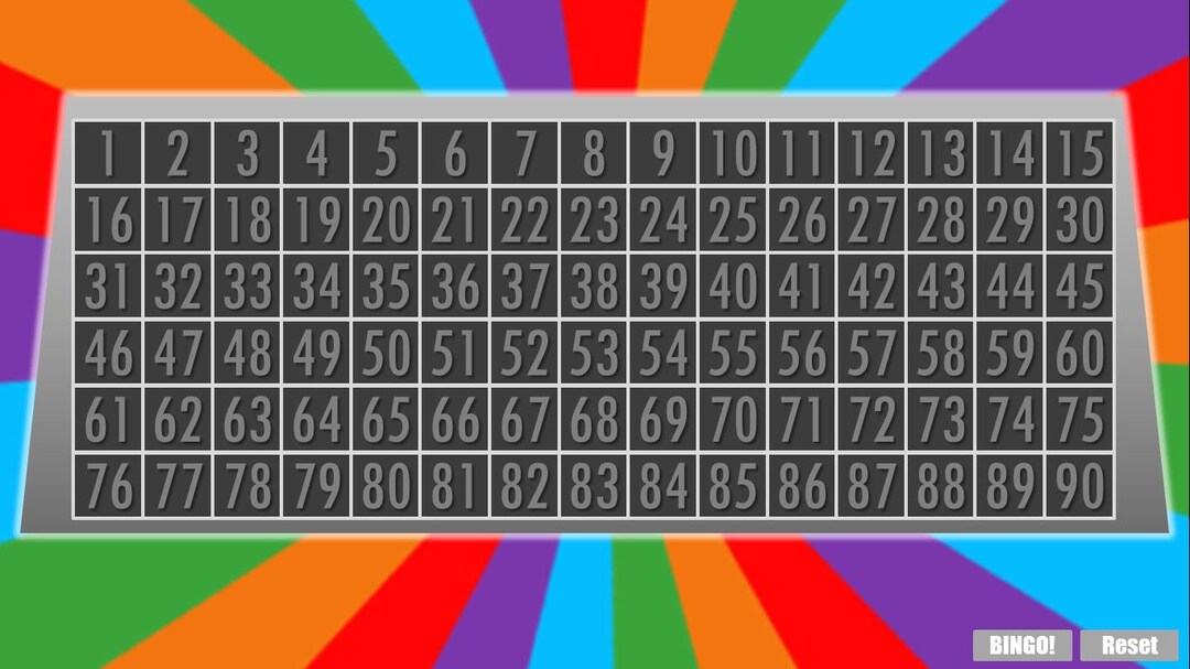 Bingo Caller 90 Numbers Powerpoint (non-macros Version) - Etsy