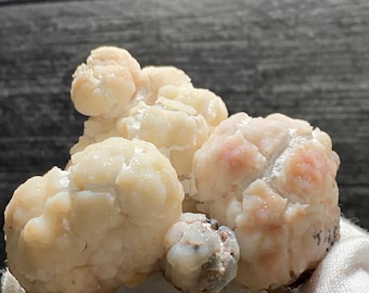 Beautiful Cave Popcorn Calcite With Gypsum Micro Crystals With Red ...