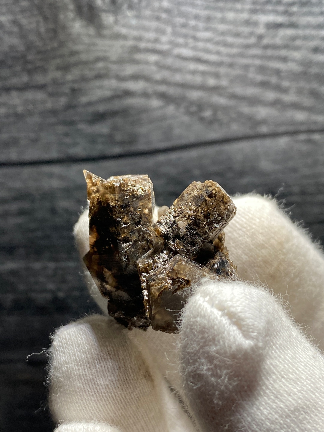 Rare Very Nice Columnar Hexagonal Calcite Shiny Crystal With Brown ...