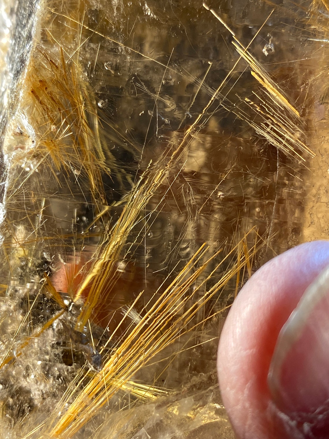 Gran oro rojo rojo oro rutilado cristal de cuarzo con los que - Etsy España