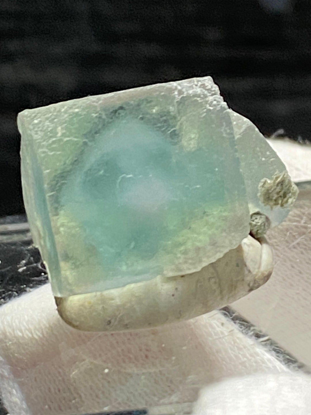 Blue Thumbnail Phantom Fluorite "alien Eyes" Phantom Inclusion Crystal ...